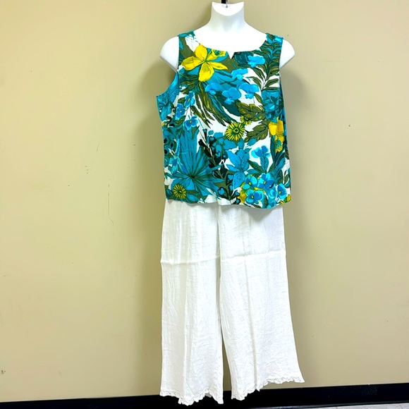 tina moyer/talbots | Pants & Jumpsuits | Plus Size Linen Pants And Top ...